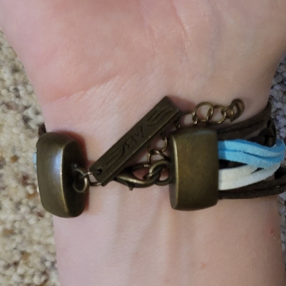Ashley Bridget | Jewelry | Ashley Bridget Leather Bracelet | Poshmark